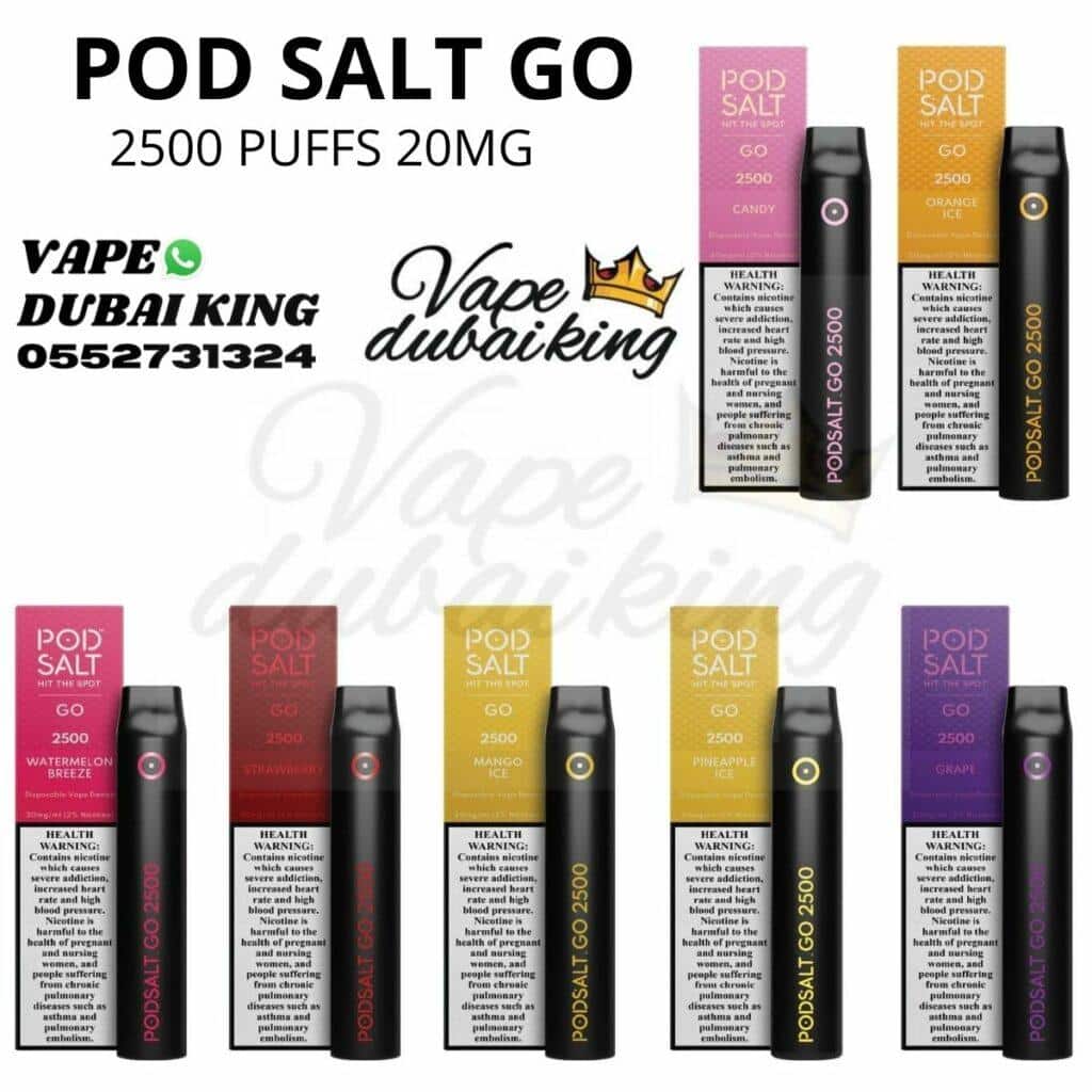 POD SALT GO DISPOSABLE 2500 PUFFS 20MG - Vape Dubai King