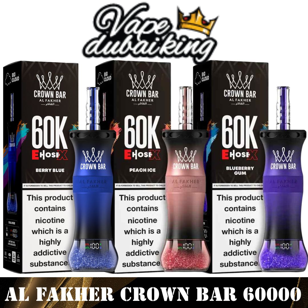 Al Fakher E Hose X 60000 Puffs Crown Bar Hookah Disposable Vape - Vape ...